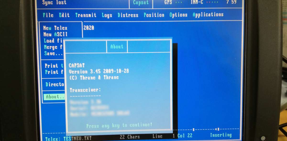 Sailor / Thrane Inmarsat-C Terminal TT-3606E | Skibselektro