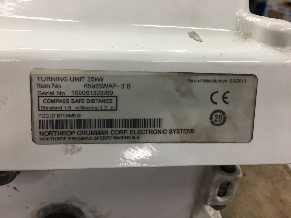 Sperry Marine Bridgemaster E / Visionmaster Turning Unit 25 kW | System ...