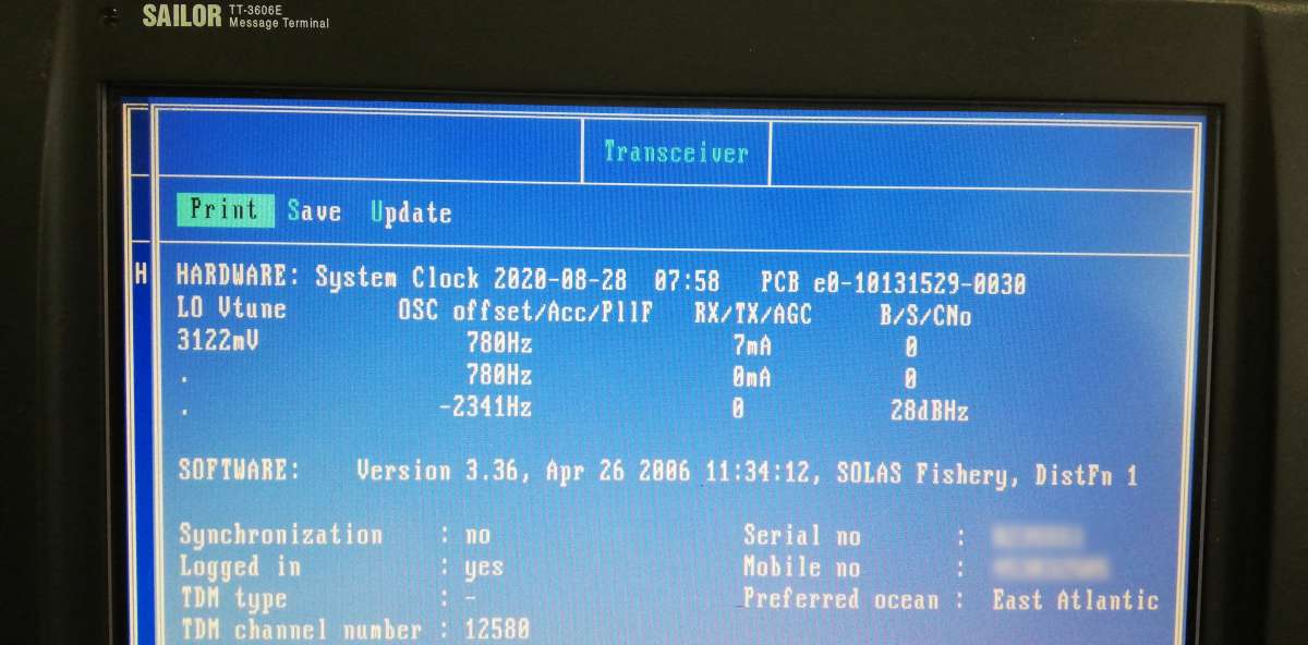 Sailor / Thrane Inmarsat-C Terminal TT-3606E | Skibselektro
